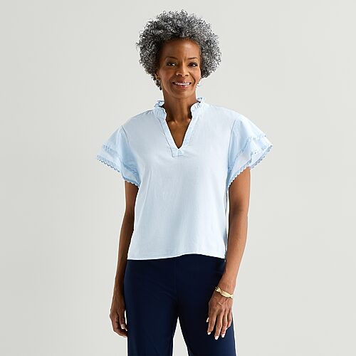 Click here for Liz Claiborne Womens Split Crew Neck Short Sleeve... prices