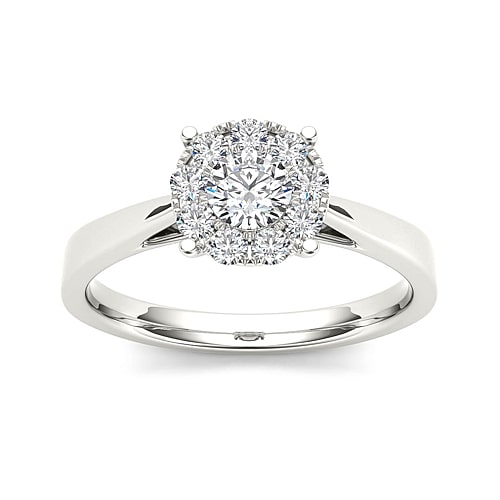 Click here for 1/2 CT.T.W. Natural Diamond 10K White Gold Engagem... prices