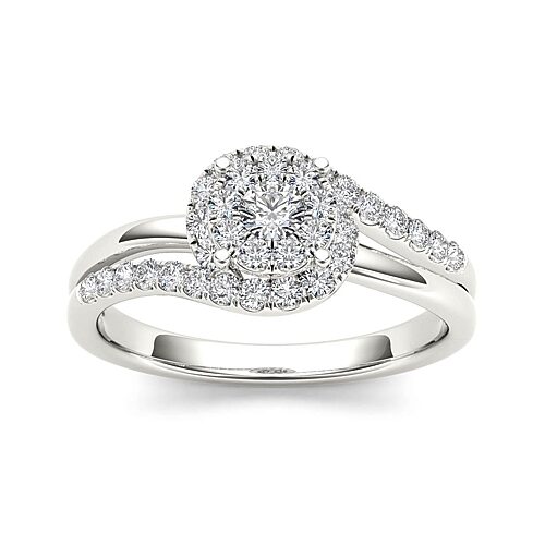 Click here for 1/2 CT.T.W. Natural Diamond 10K White Gold Engagem... prices
