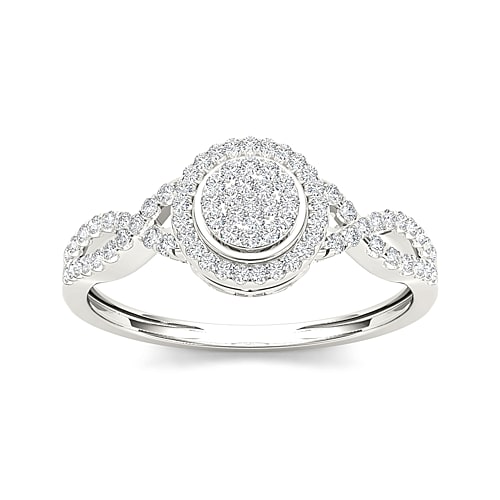 Click here for 1/3 CT.T.W. Natural Diamond 10K White Gold Engagem... prices