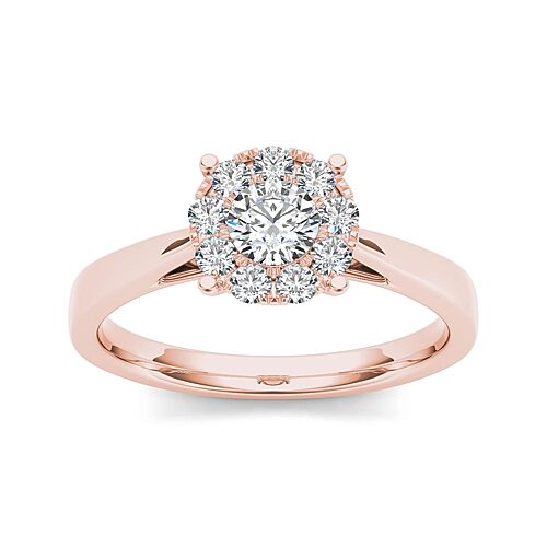 Click here for 1/2 CT.T.W. Natural Diamond 10K Rose Gold Engageme... prices