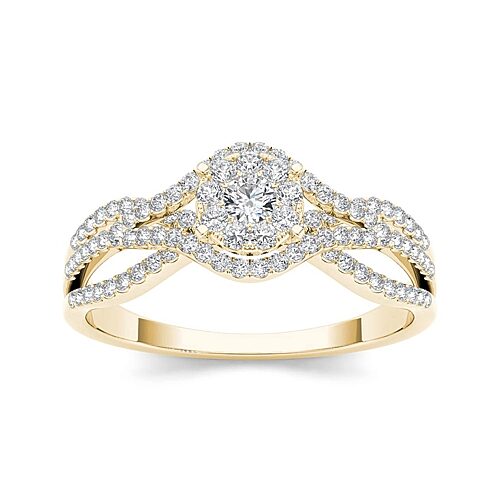 Click here for 1/2 CT.T.W. Natural Diamond 10K Yellow Gold Engage... prices