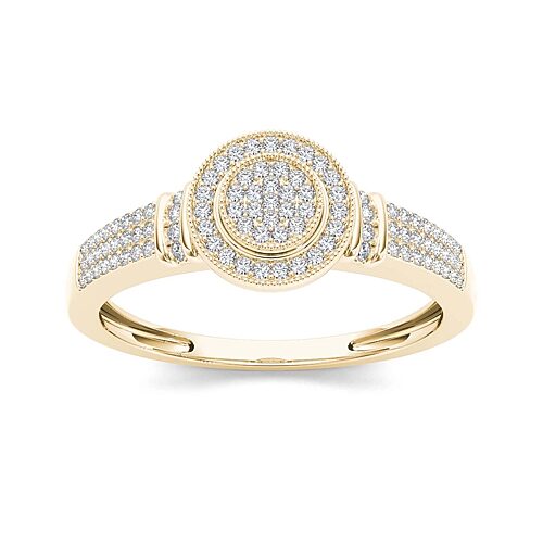 Click here for 1/3 CT.T.W. Natural Diamond 10K Yellow Gold Engage... prices