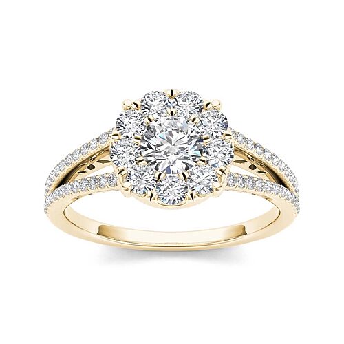 Click here for 1 CT.T.W. Natural Diamond 10K Yellow Gold Engageme... prices