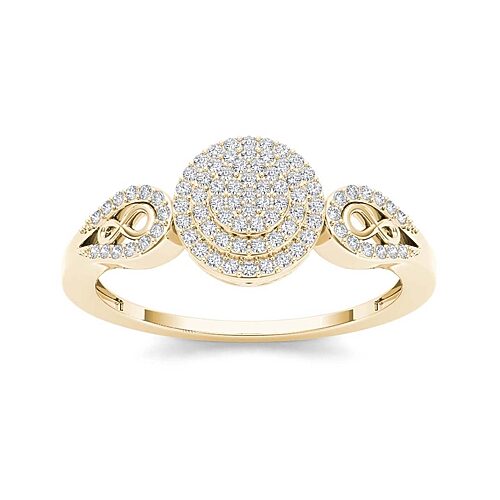 Click here for 1/5 CT.T.W. Natural Diamond 10K Yellow Gold Infini... prices