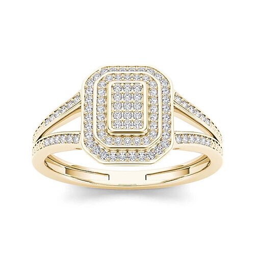 Click here for 1/4 CT.T.W. Natural Diamond 10K Yellow Gold Engage... prices