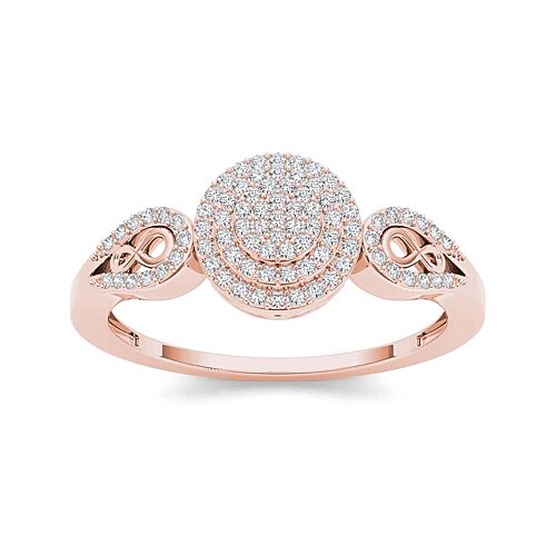 Click here for 1/5 CT.T.W. Natural Diamond 10K Rose Gold Infinity... prices