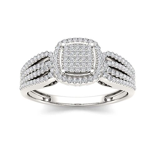 Click here for 1/3 CT.T.W. Natural Diamond 10K White Gold Engagem... prices