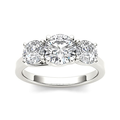 Click here for 2 CT.T.W. Natural Diamond 14K White Gold 3-Stone E... prices