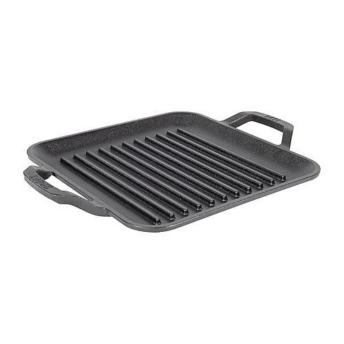 Lodge Chef Collection 11 Cast Iron Grill Pan - Black