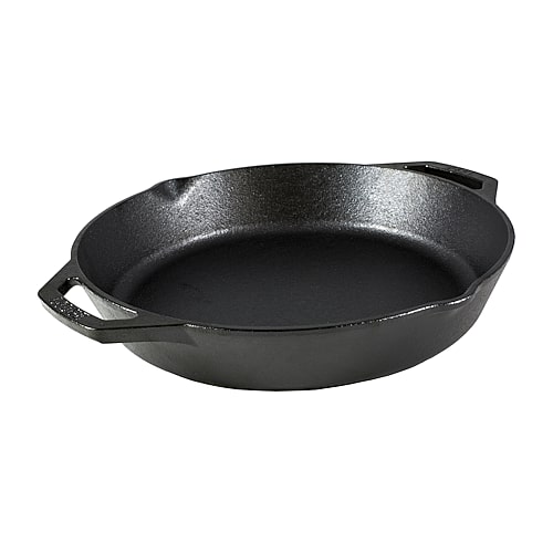 Lodge Cookware 12.5 Cast Iron Skillet Dual Handle  One Size  Black