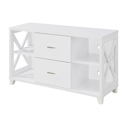 Convenience Concepts Oxford Living Room Collection TV Stand  One Size  White