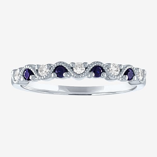 Click here for Modern Bride Gemstone Wedding Band with Emerald  S... prices