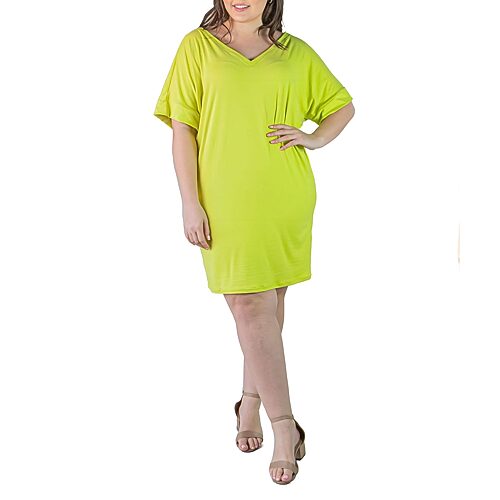 Click here for 24seven Comfort Apparel Womens Plus V Neck Short S... prices