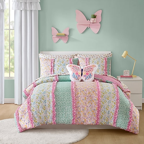 Click here for INK+IVY Kids Molly Floral Complete Bedding Set wit... prices