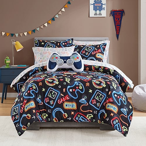 Click here for INK+IVY Kids Level Up Complete Bedding Set with Sh... prices