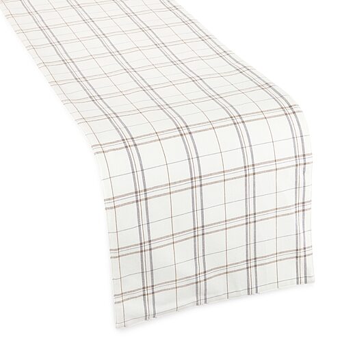 Click here for Linden Street Windowpane Table Runner  One Size  B... prices