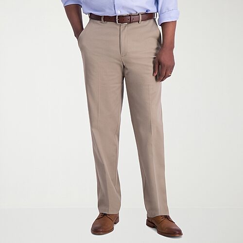 Click here for Haggar Mens Iron Free Premium Khaki Classic-Fit Fl... prices