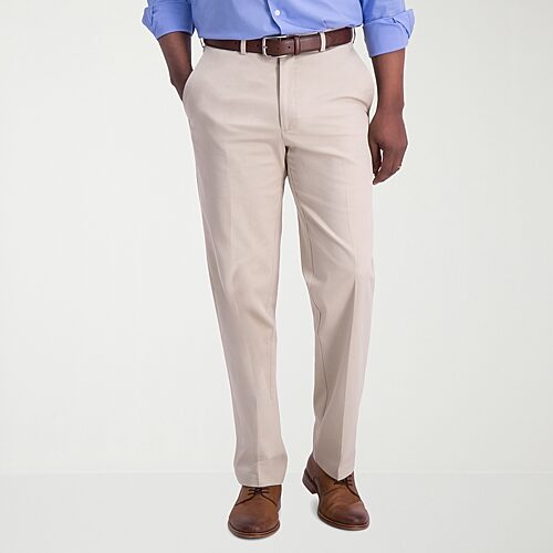 Click here for Haggar Mens Iron Free Premium Khaki Classic-Fit Fl... prices