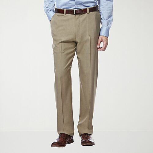 Click here for Haggar Mens Eclo Stria Classic Fit Flat Front Hidd... prices