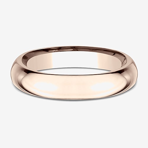 Click here for Womens 14K White Gold 4MM High Dome Comfort-Fit We... prices