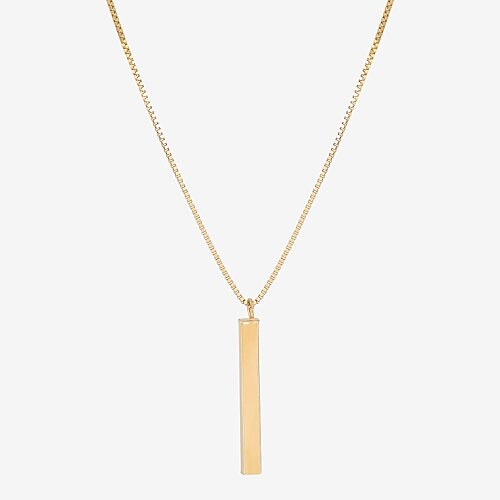 Click here for Gold Addiction Womens 10K Gold Bar 18 Inch Pendant... prices