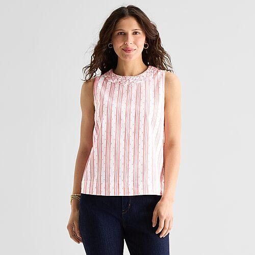 Click here for St. Johns Bay Womens Sleeveless Blouse  X-small  W... prices