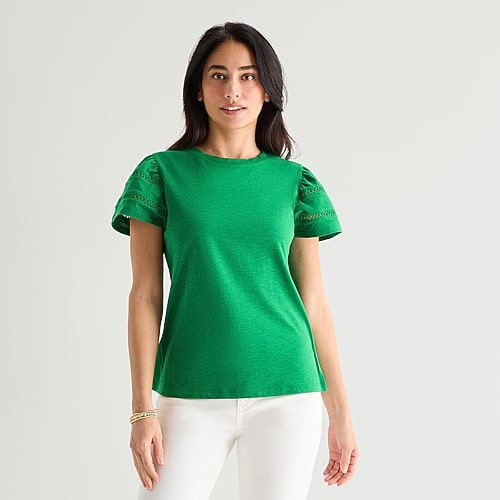 Click here for St. Johns Bay Womens Round Neck Short Sleeve T-Shi... prices