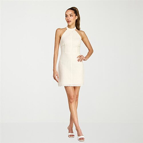 Click here for belle vie Womens Sleeveless Halter Dress  4  Beige prices