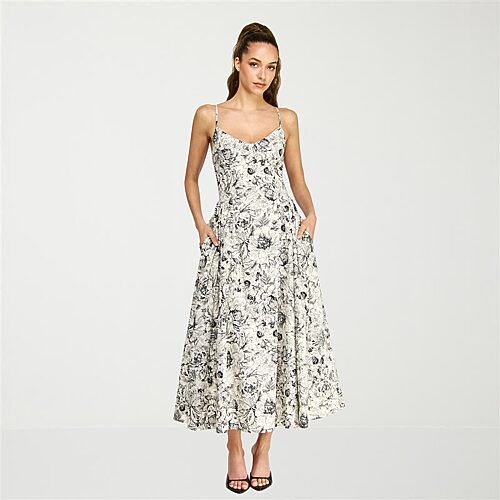 Click here for belle vie Womens Printed Poplin Dress  4  Black prices