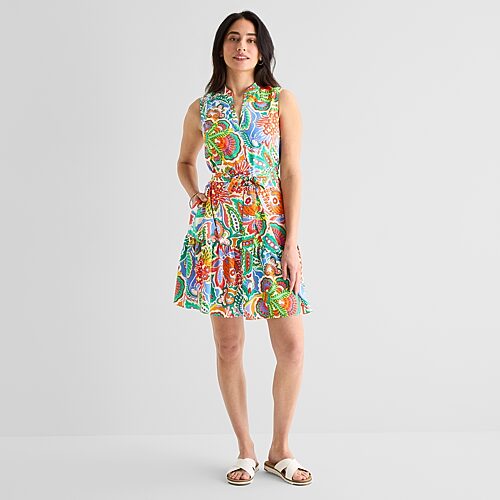 Click here for Willow Glenn Womens V Neck Sleeveless Floral Fit +... prices