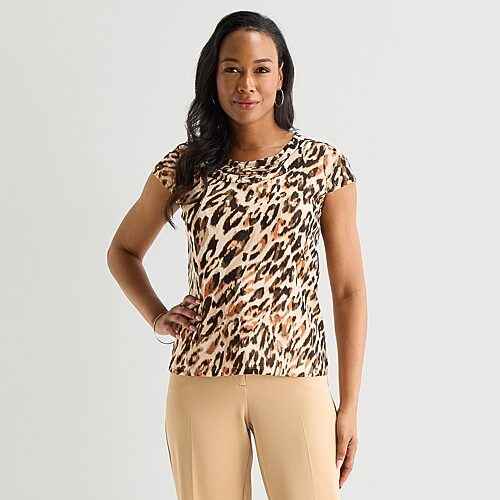 Click here for Black Label by Evan-Picone Mesh Womens Round Neck... prices