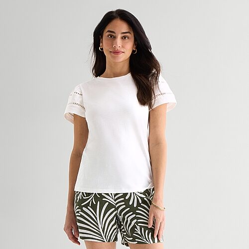 Click here for St. Johns Bay Womens Round Neck Short Sleeve T-Shi... prices