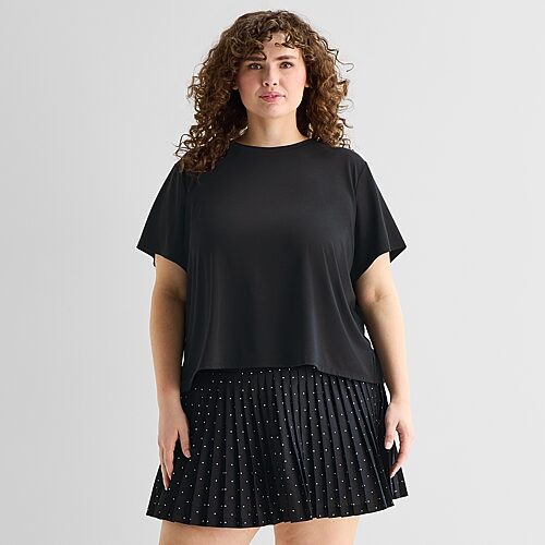 Click here for Xersion Ruffle Womens Short Sleeve Active Plus T-S... prices