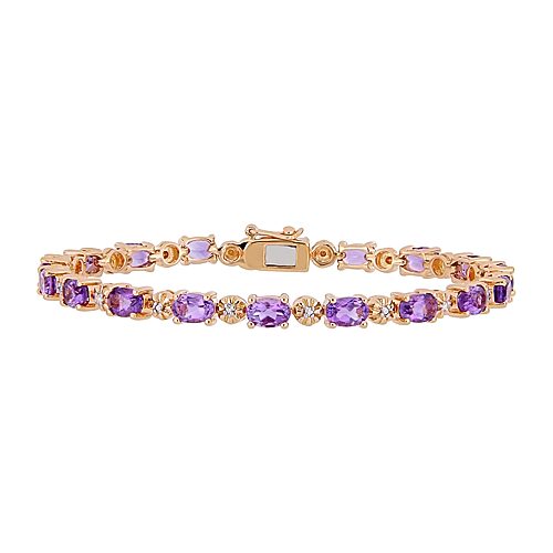 Click here for Womens Diamond Accent Genuine Purple Amethyst 18K... prices