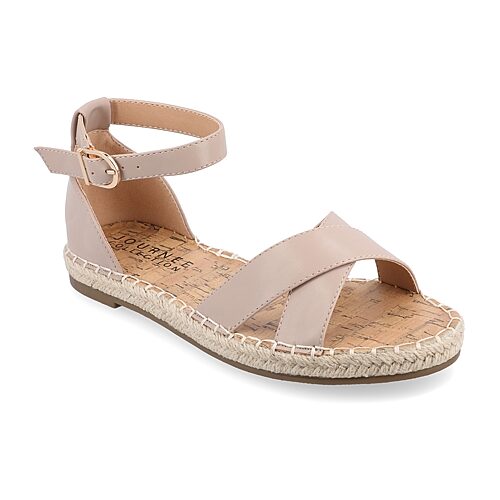 Journee Collection Womens Lyddia Heeled Sandals  6 1/2 Wide  Beige