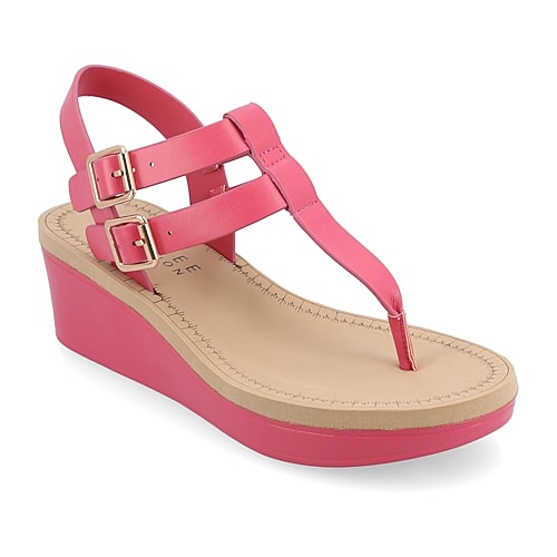 Click here for Journee Collection Womens Bianca Wedge Sandals  8... prices