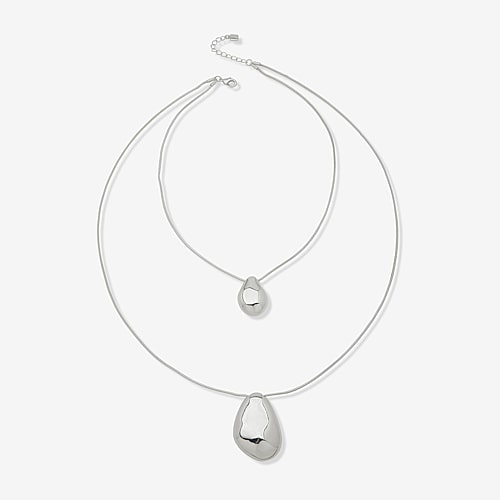 Worthington Womens 18 Inch Strand Necklace  One Size  Silver