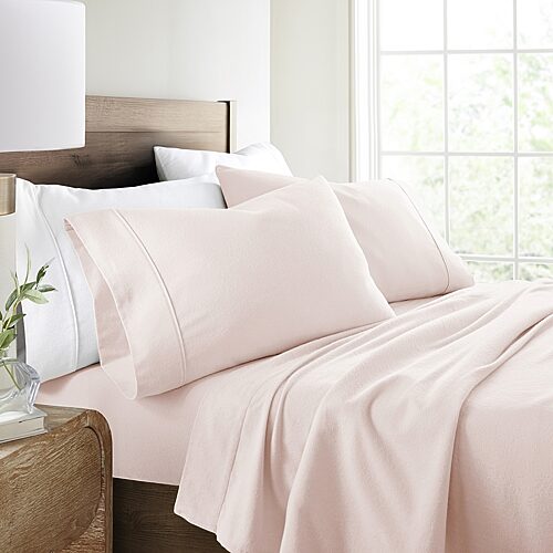 ienjoy Home Ultra Soft Flannel 4-Pc. Sheet Set  Queen - Blush