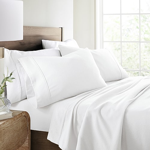 ienjoy Home Ultra Soft Flannel 4-Pc. Sheet Set  Full - White