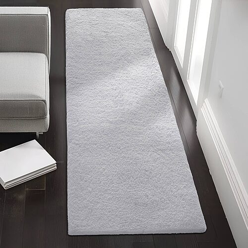 Madison Park Signature Marshmallow Bath Rug  20 x 30 - Silver