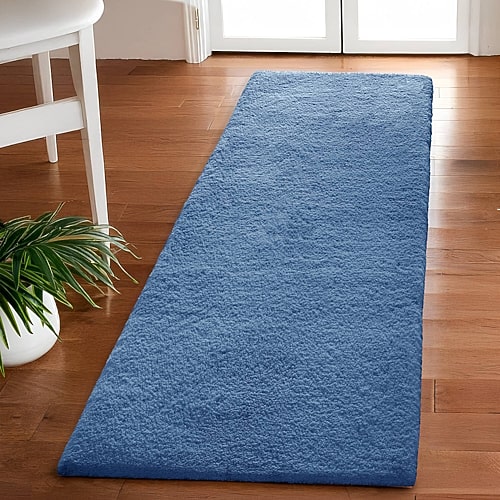 Madison Park Signature Marshmallow Bath Rug  20 x 30 - Slate Blue