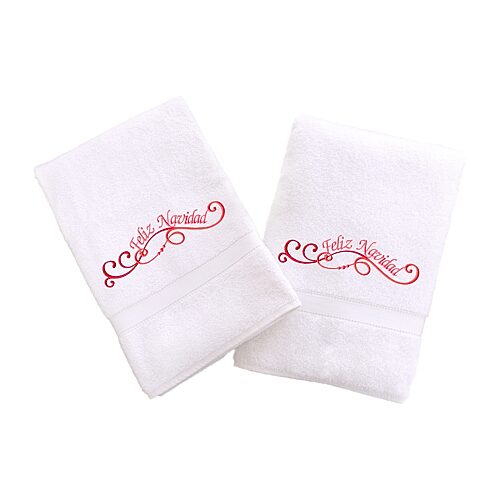 Click here for Linum Home Textiles Feliz Navidad Swirls 2-pc. Han... prices