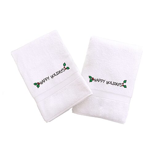 Click here for Linum Home Textiles Happy Holiday Ornamnt 2-pc. Ha... prices