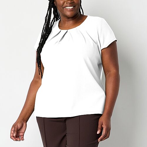 Click here for Liz Claiborne Texture Womens Plus Round Neck Short... prices