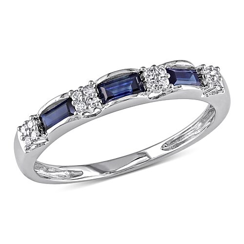 Click here for Womens 2MM Diamond Accent Genuine Blue Sapphire 10... prices