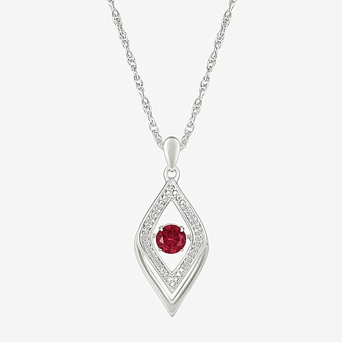 Click here for Womens Diamond Accent Lab Created Red Ruby Sterlin... prices