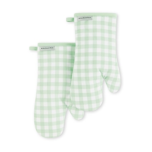 Click here for KitchenAid Gingham Oven Mitt 2-Pack Set  7 x 13 -... prices