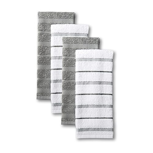 KitchenAid Albany Kitchen Towel Set  4 Piece - Grey