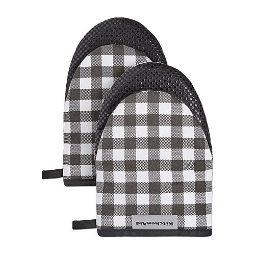 Click here for KitchenAid Gingham 2-Pc. Mini Oven Mitt Set - Onyx... prices
